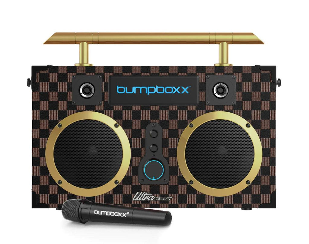 Bumpboxx Bluetooth Boombox Ultra Plus Brown Checkered – 365 Wholesale