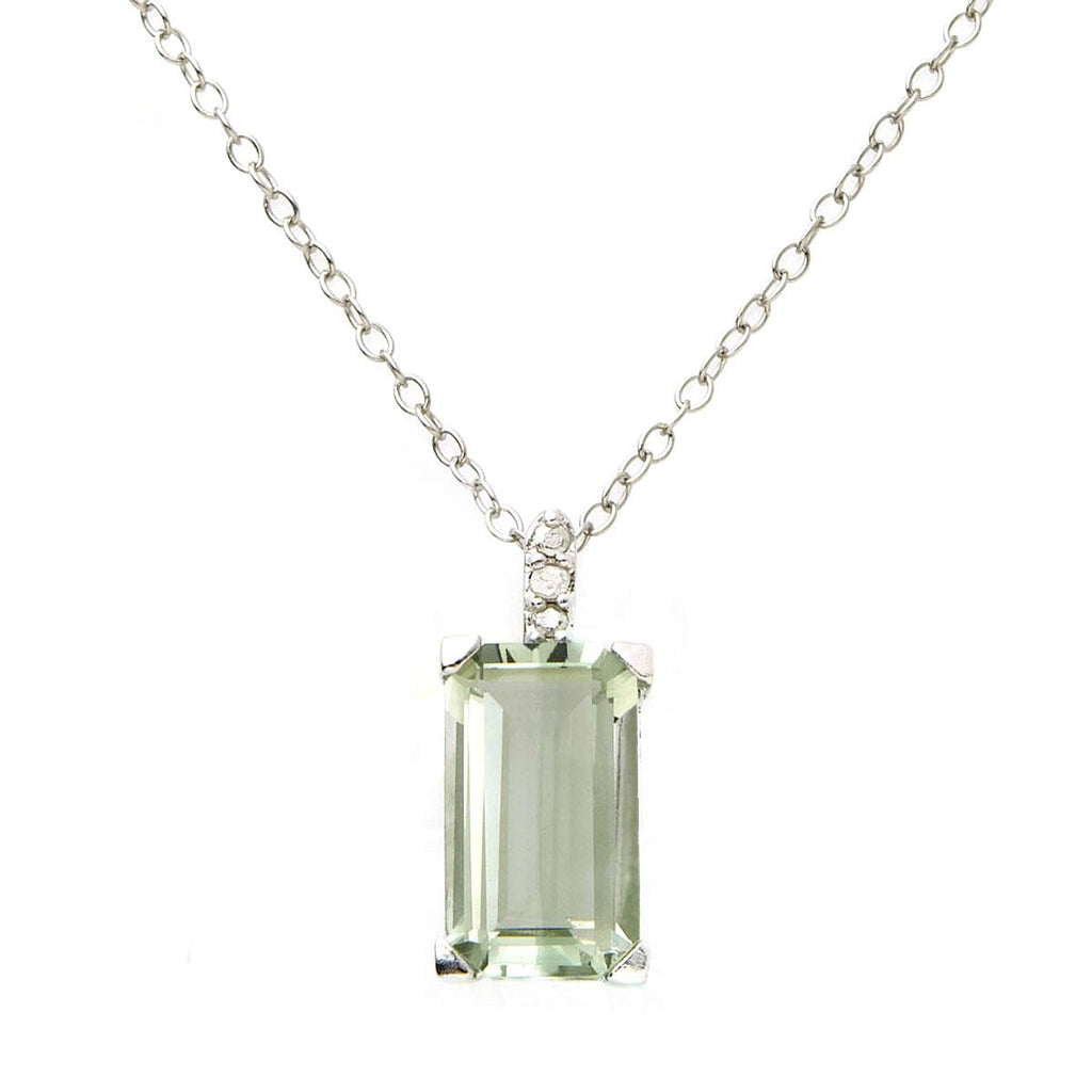 Jilco Inc Diamond & Green Amethyst Necklace – 365 Wholesale
