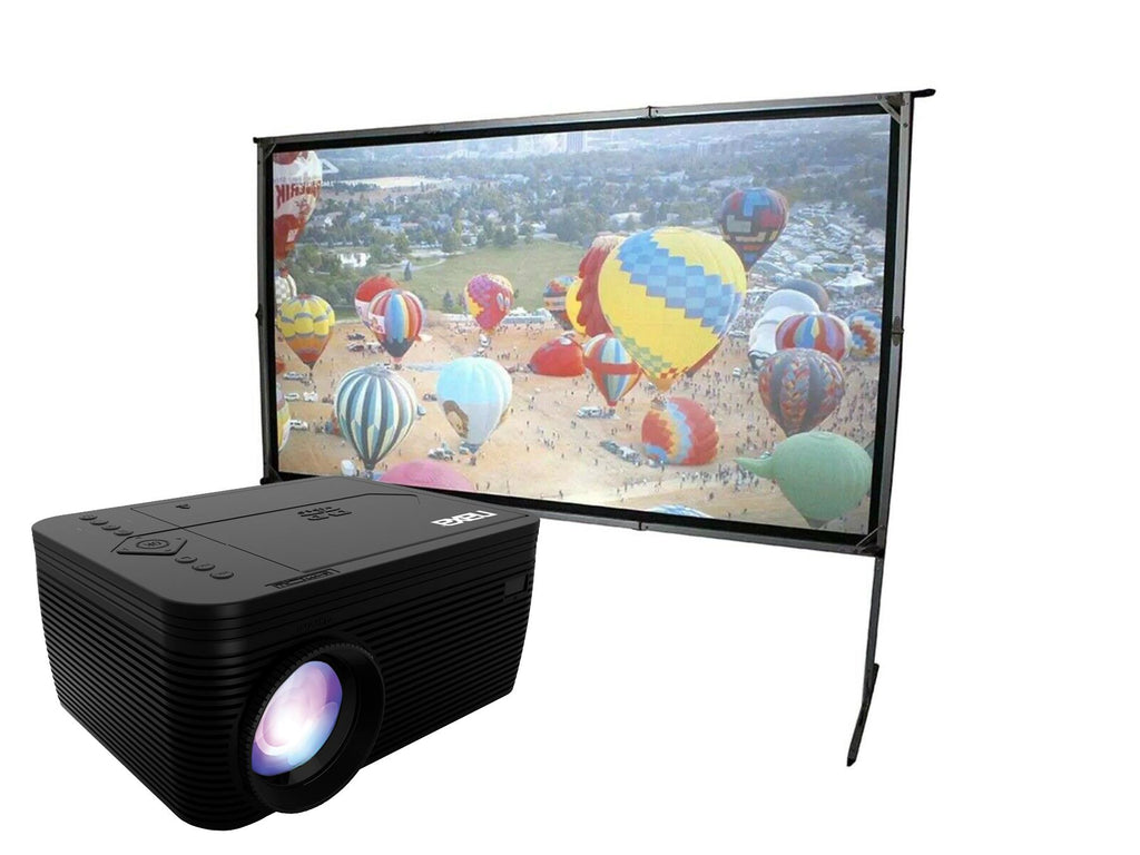 Naxa-Emerson-Victor Naxa Projector w/ dvd player + 100" Portable Outdo ...