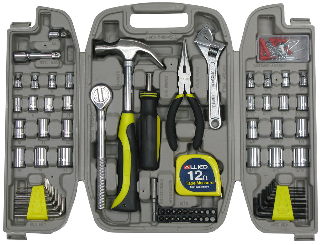 Allied 120-Piece Home Repair Tool Set in Tri-Fold Case – 365 Wholesale