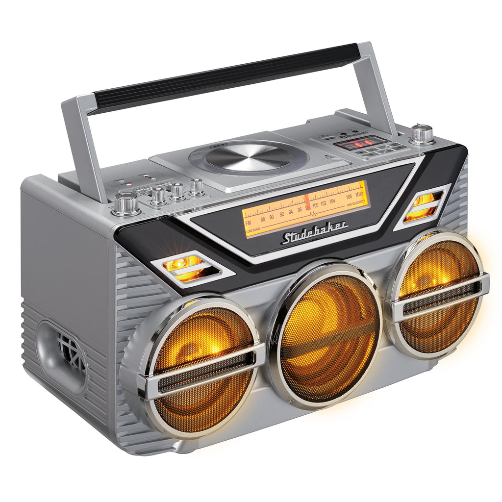 Studebaker Portable Stereo Boombox with Bluetooth CD AM/FM Radio and 1 ...