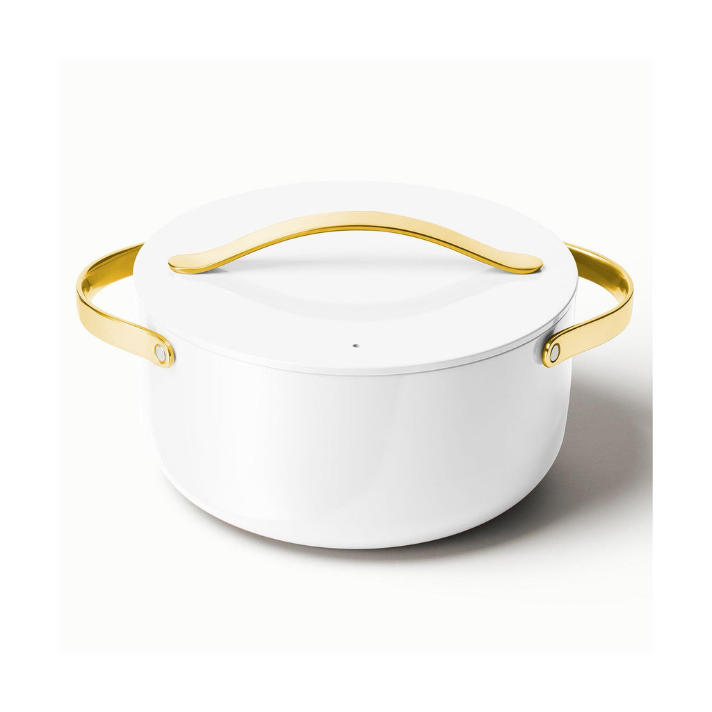 Caraway 6.5qt Iconics Nonstick Ceramic Dutch Oven White/Gold – 365 ...