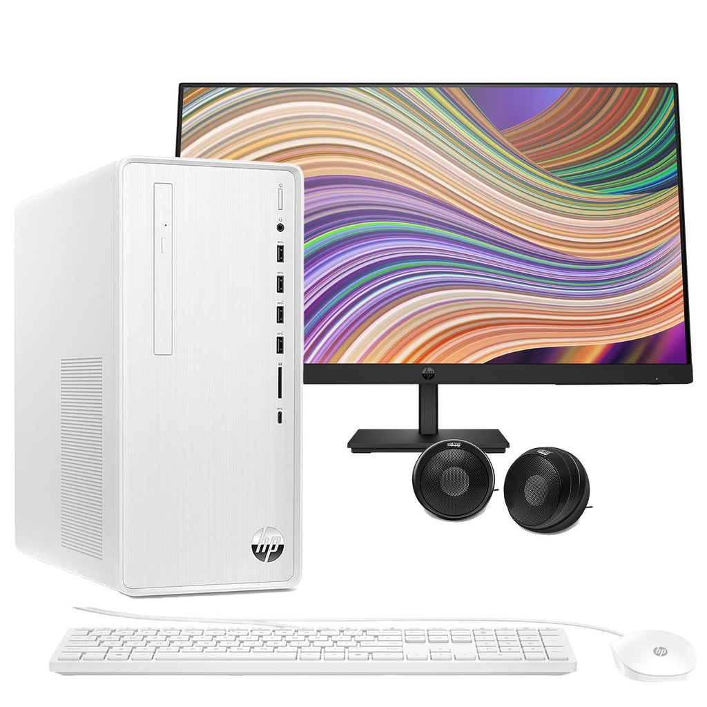 Hewlett Packard Desktop PC Core i5 PC + 27" FHD Monitor and speakers ...