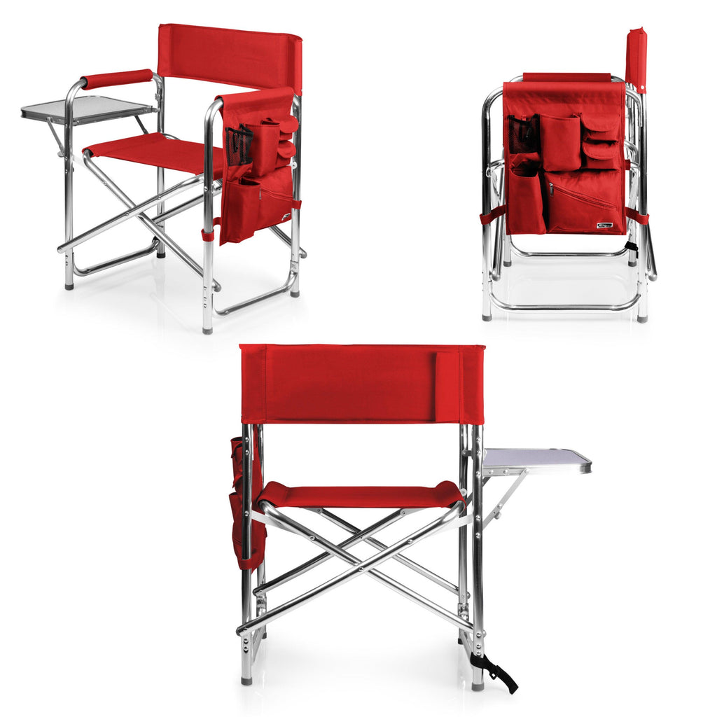 Oniva-Folding Sports Chair w/ Side Table Red – 365 Wholesale