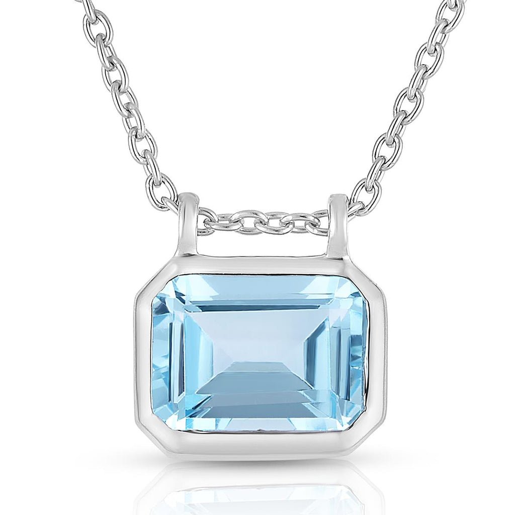 Jilco Inc Emerald Cut Blue Topaz Necklace – 365 Wholesale