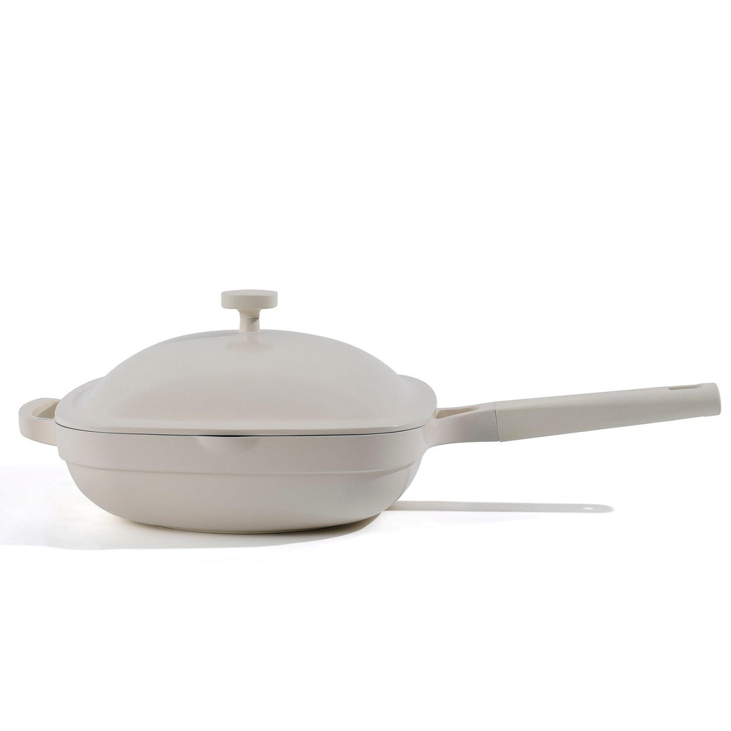 Gourmet Edge 10" 4qt Nonstick Ceramic Cast Aluminum Saute Pan w/ SS Ba ...