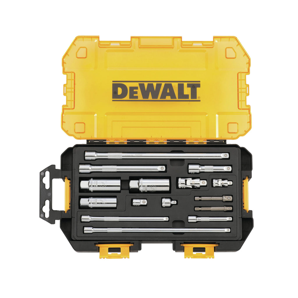 DeWalt 15pc 1/4" & 3/8" Drive Tool Accessory Set w/ Tough Box – 365 ...