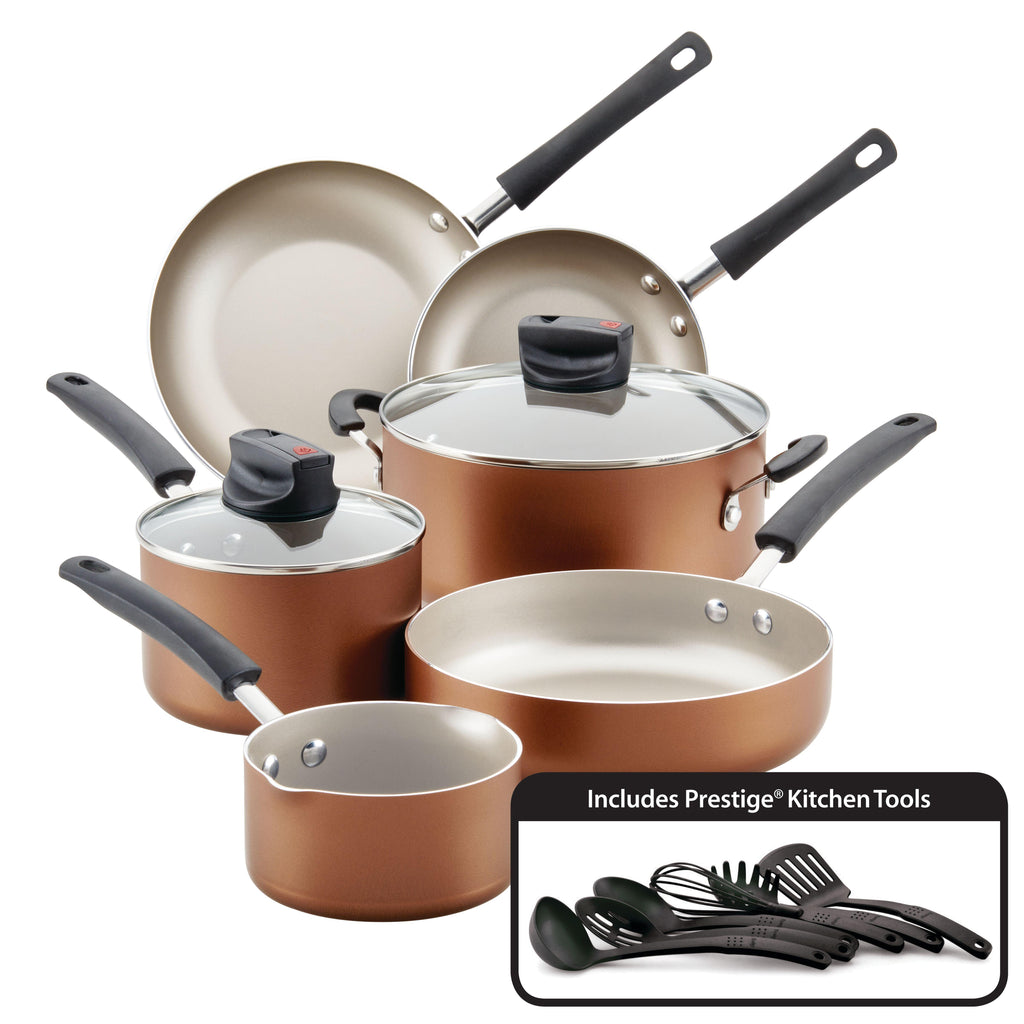Farberware 14pc Smart Control Nonstick Cookware Set Copper – 365 Wholesale