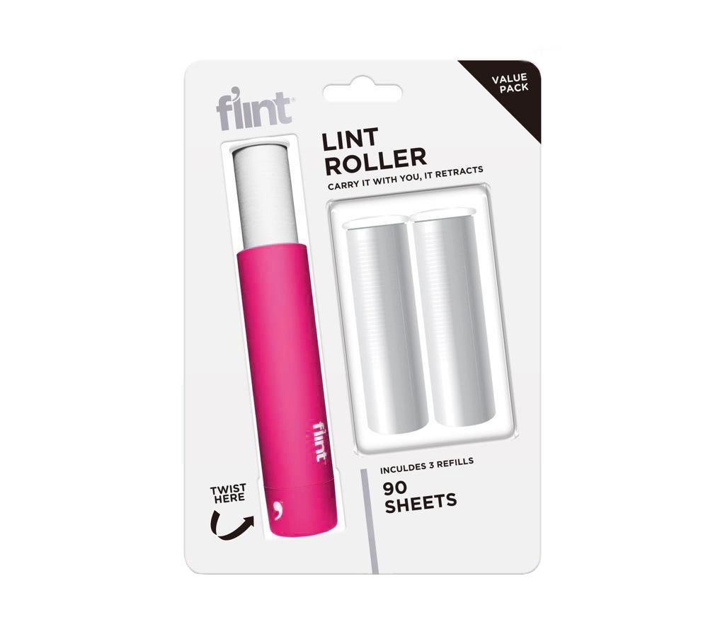 Flint Classic Retractable Lint Roller Value Pack in Pink – 365 Wholesale