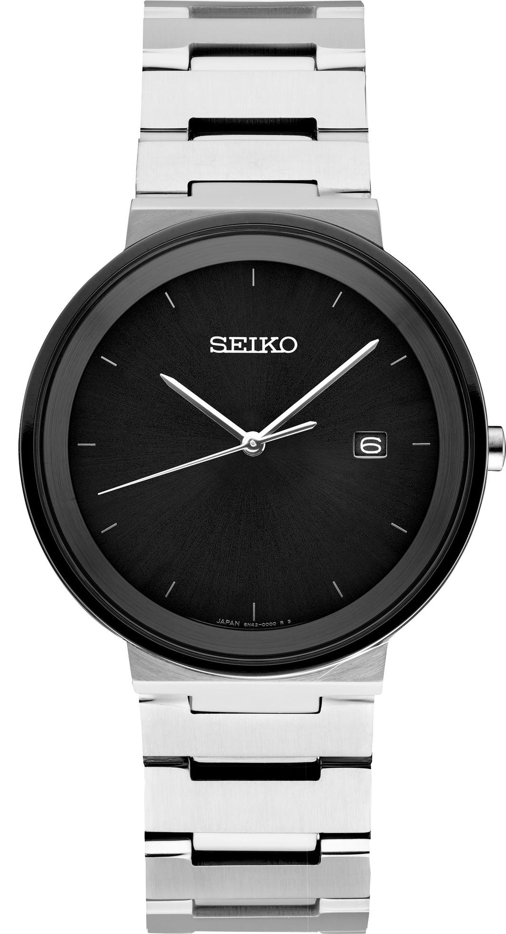 Seiko Watch Mens Essential SS Black – 365 Wholesale