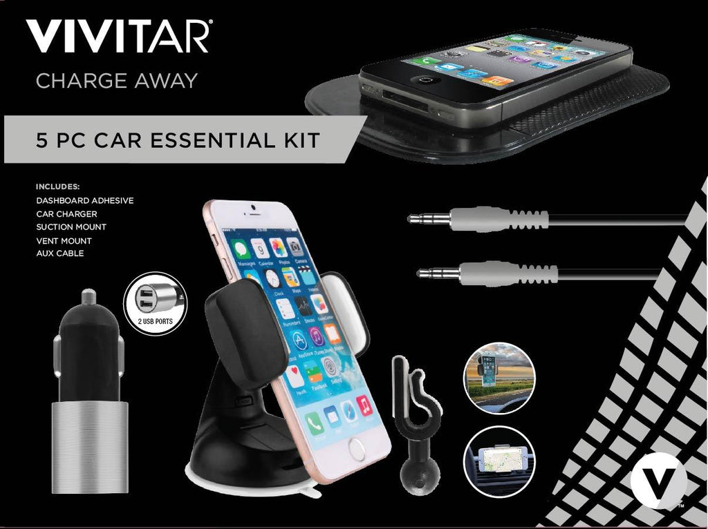 Vivitar 5 Piece Car Essential Kit – 365 Wholesale