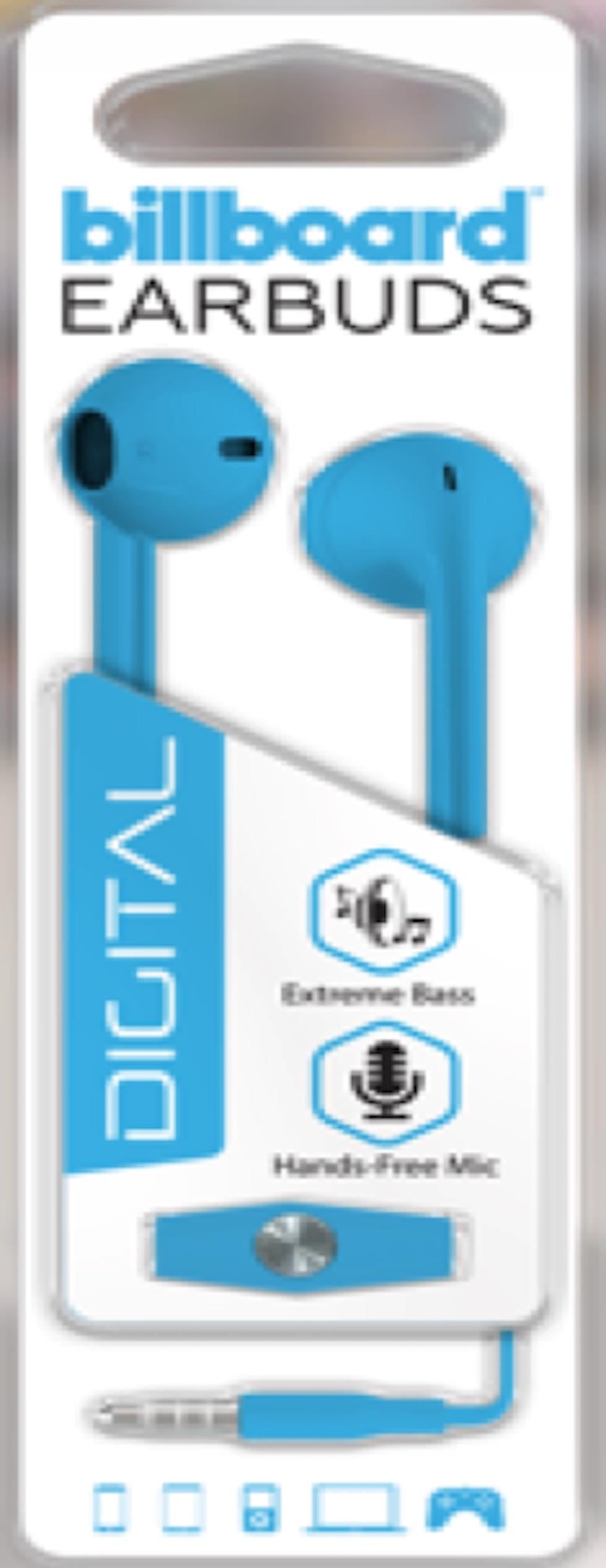 Billboard Wired Stereo Earbuds With Mic – 365 Wholesale