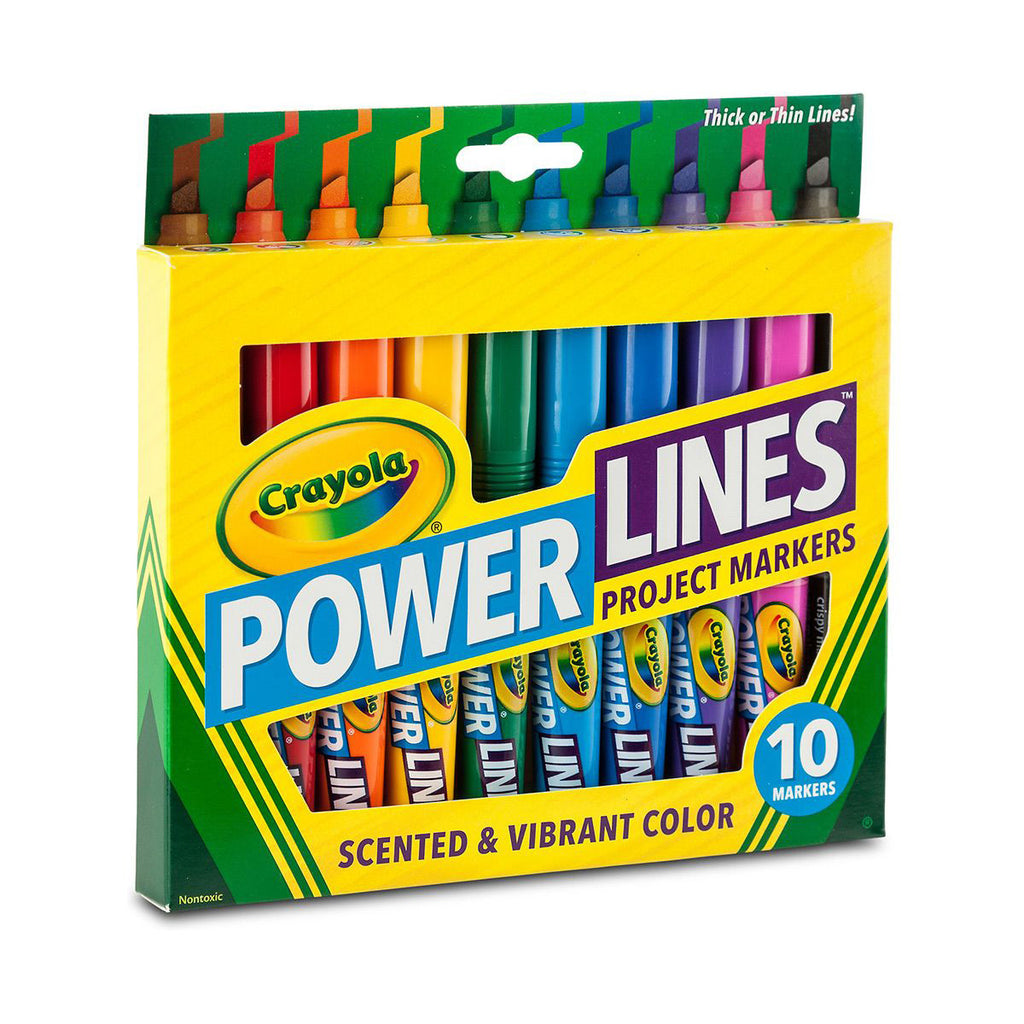 Crayola 10 ct. Washable Scented Power Lines Markers – 365 Wholesale